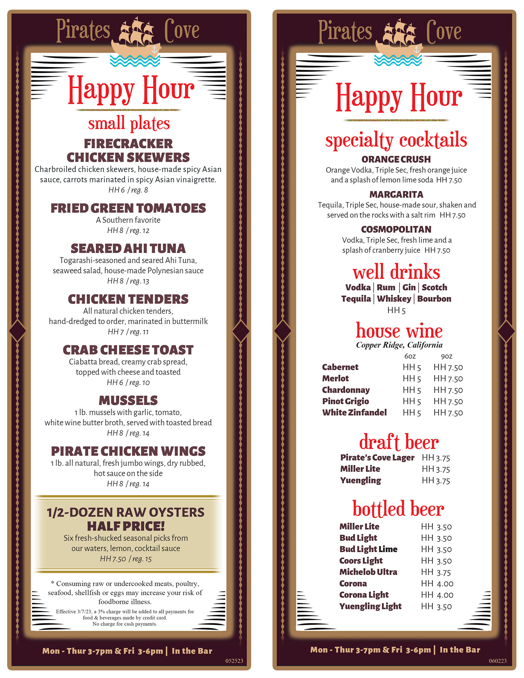 Happy Hour Menu